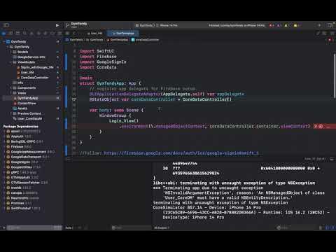 "An NSManagedObject of class 'ClassName'' must have a valid ...