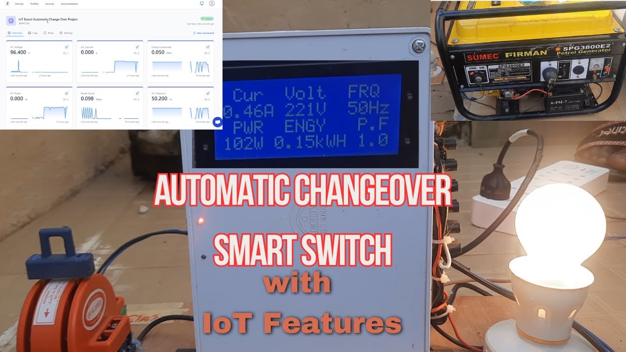 Smartech Automatic Changeover Switch With IoT Monitoring and Control - YouTube