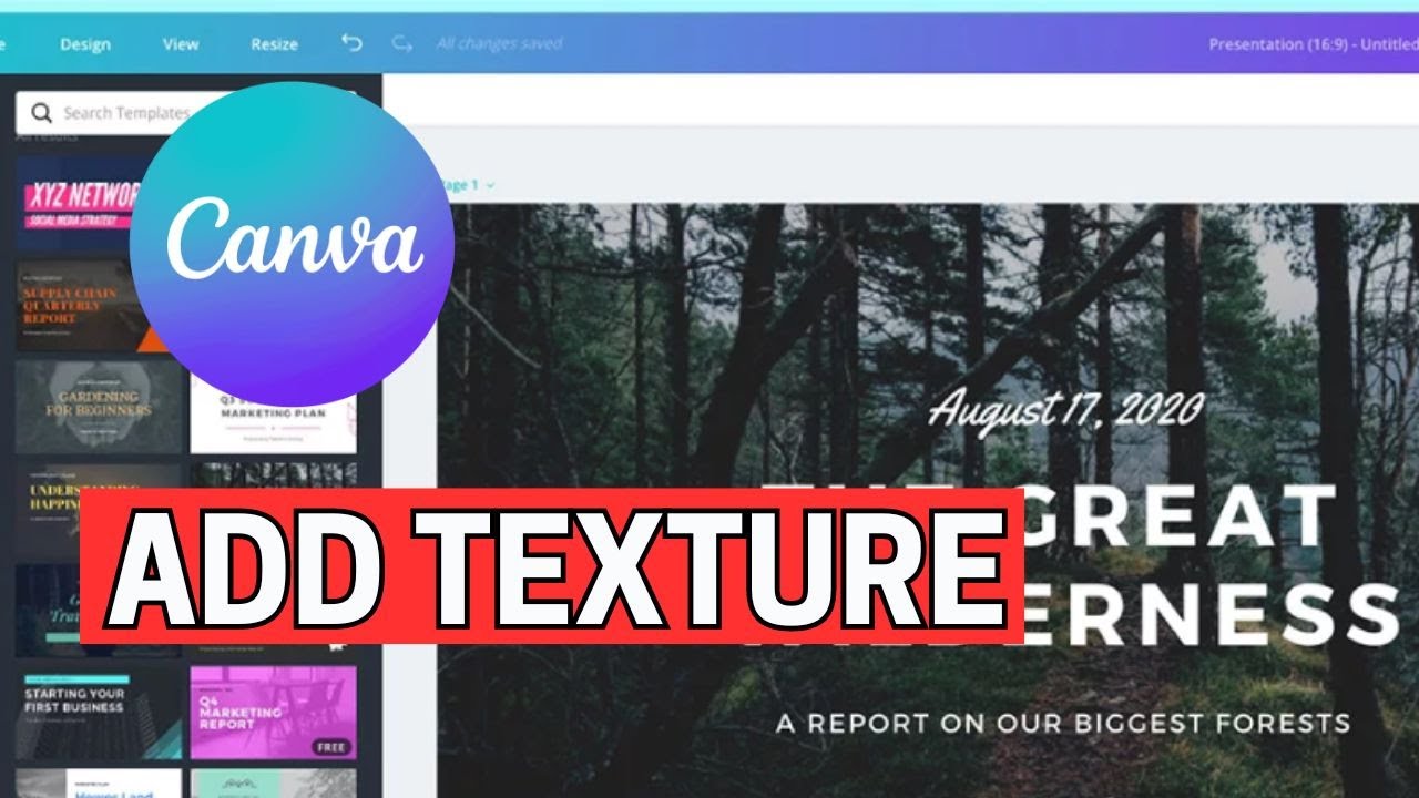 How to Add Texture in Canva 2024? - YouTube