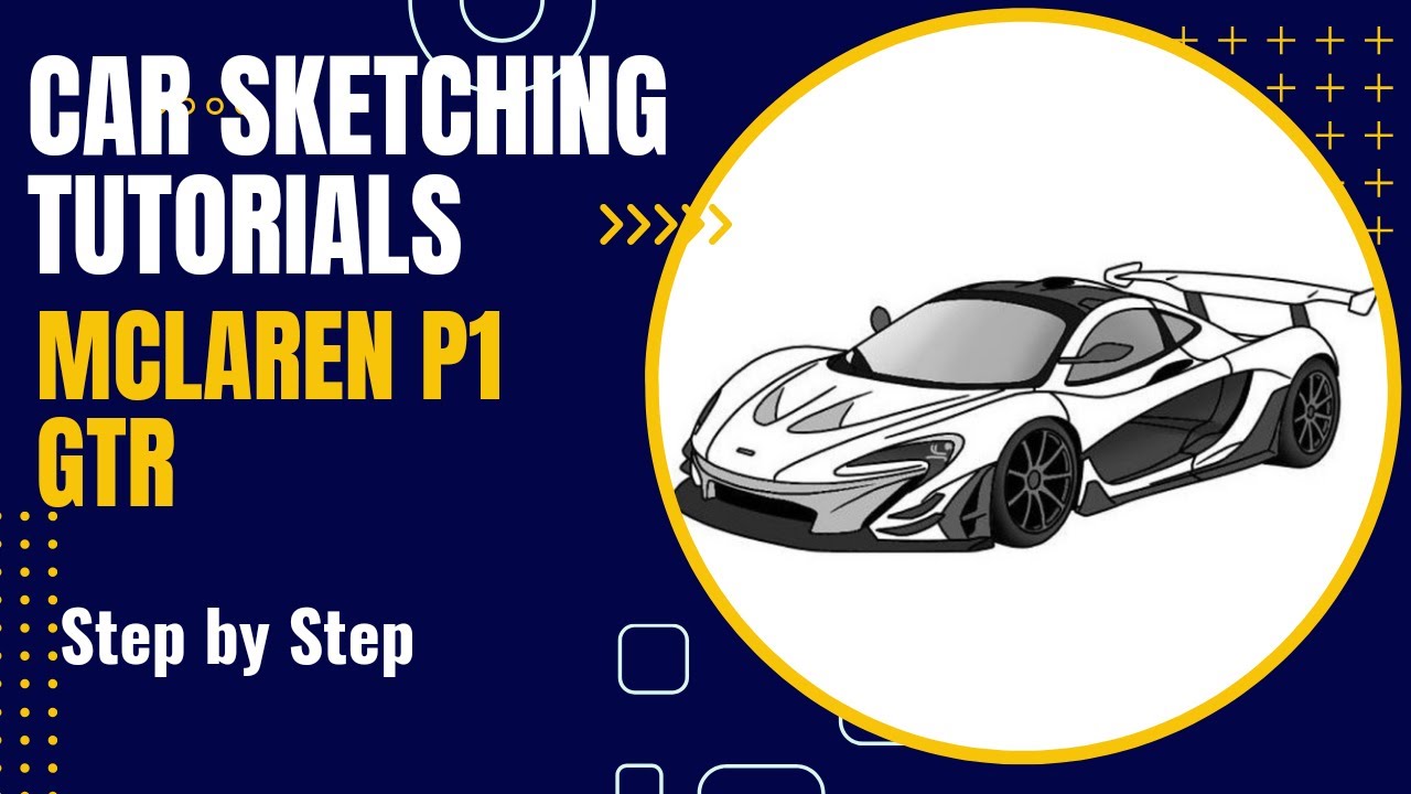 Drawing McLaren P1 GTR step by step | Car Drawing Tutorials - YouTube