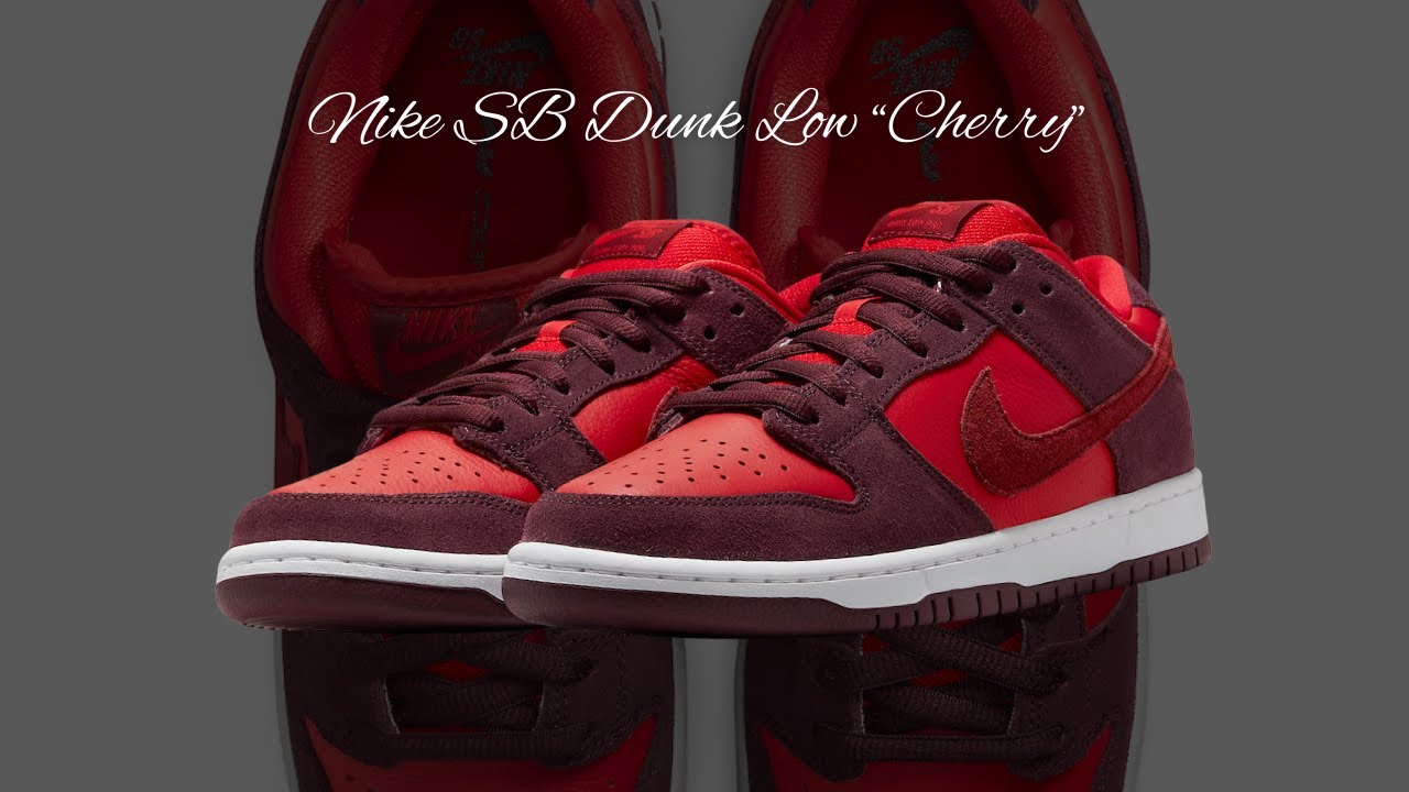 Nike SB Dunk Low “Cherry” - YouTube