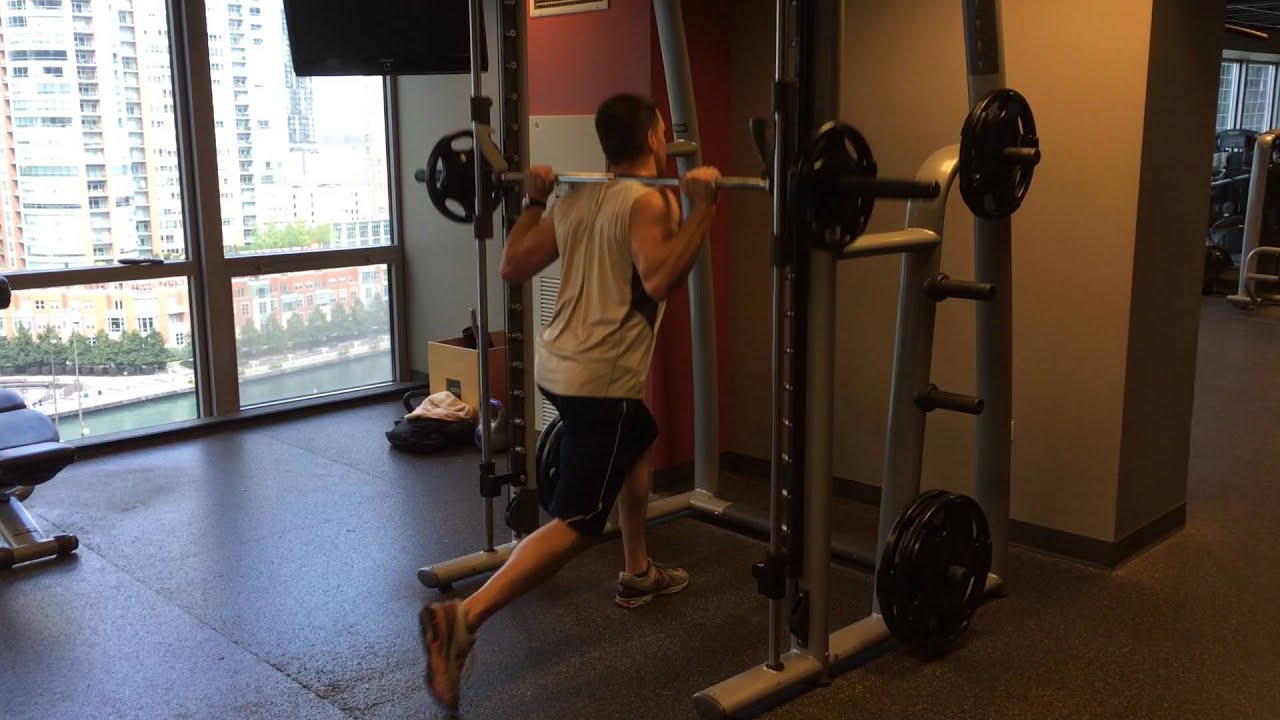 Alternating Smith Machine Reverse Lunge - Online Personal Trainer - YouTube