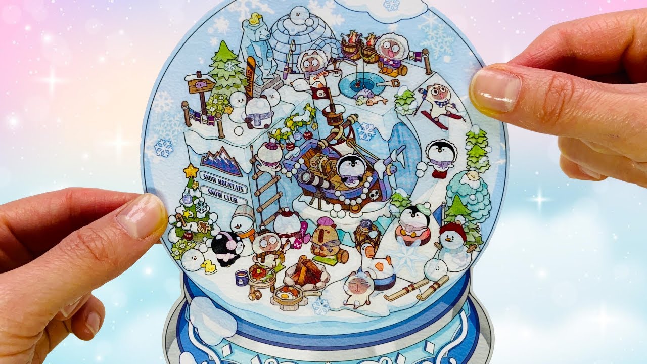 ASMR DIY a snowflake crystal ball with scene stick - YouTube