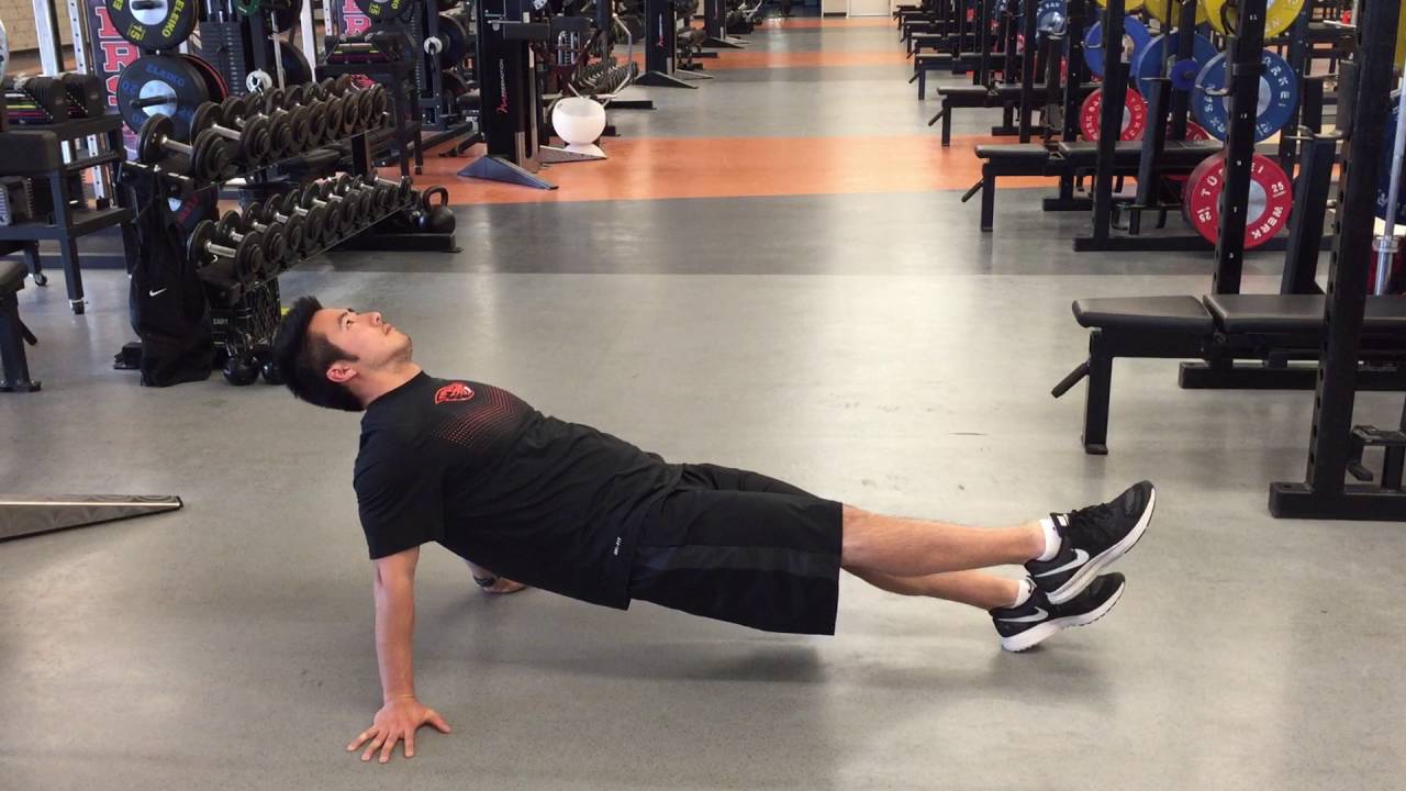 3-Point Reverse Plank - YouTube