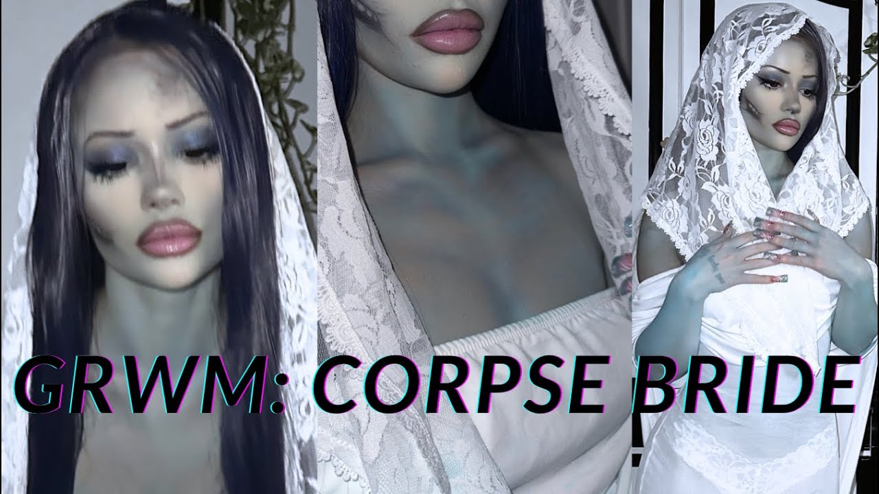 corpse bride makeup tutorial (halloween look start to finish) - YouTube
