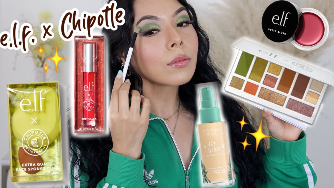 TRYING THE NEW ELF X CHIPOTLE COLLECTION & OTHER NEW DRUGSTORE MAKEUP ...