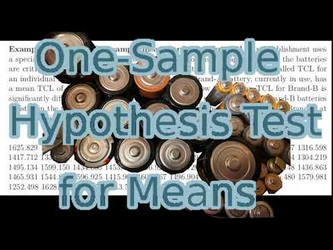 One Sample Hypothesis Test for Means - YouTube