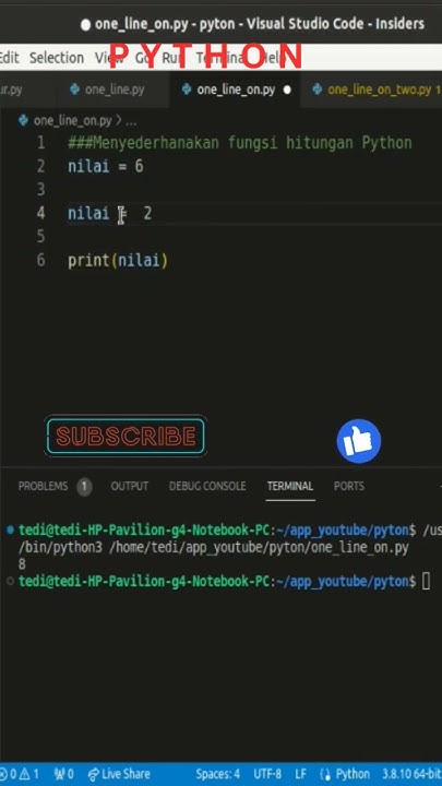 tutorial python operator #python #programming #coding #aplikasi #pythonbasics - YouTube