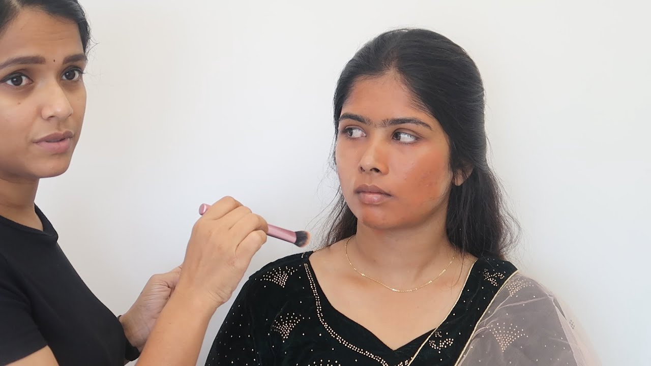 Natural Finish Muslim Bridal Makeup Look - YouTube