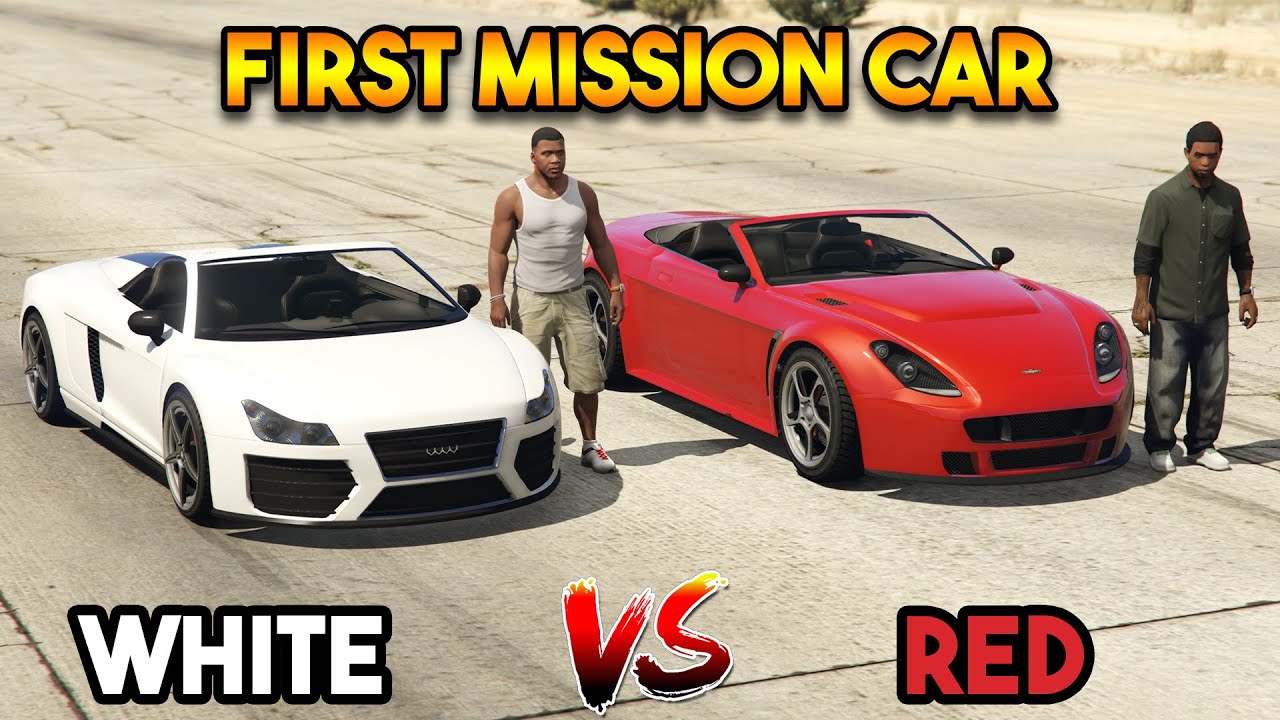GTA 5 : WHITE CAR VS RED CAR (WHICH IS BEST CAR FOR FIRST MISSION ...