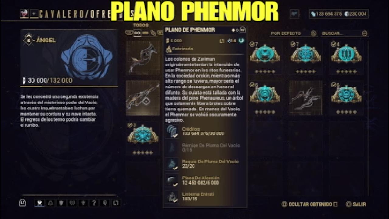 WARFRAME*PHENMOR*CONSEGUIRLA*MEJORES EVOLUCIONES Y BUILD. - YouTube