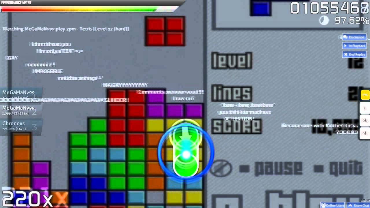 Osu! Gameplay | Tetris | Hard - YouTube