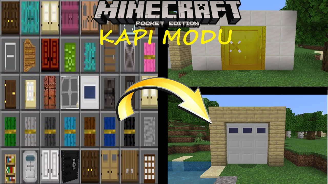 KAPI MODU MİNECRAFT PE 1.19 - YouTube