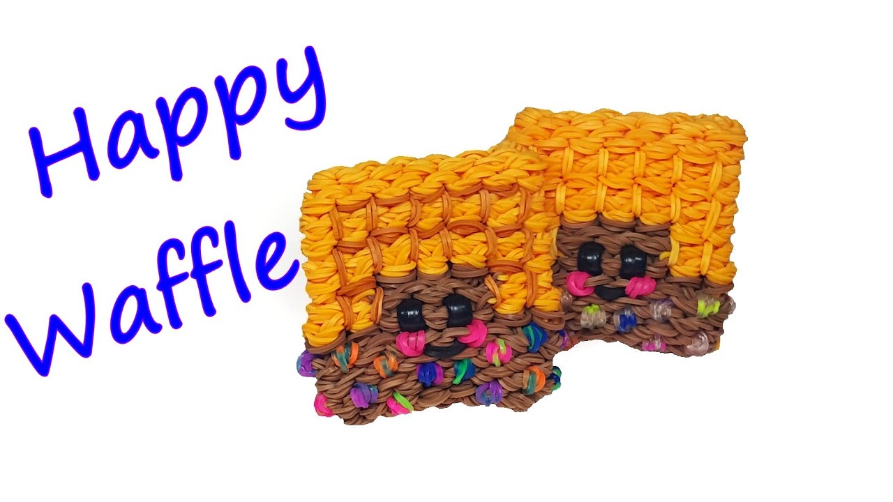 Happy Waffle Tutorial by feelinspiffy (Rainbow Loom) - YouTube