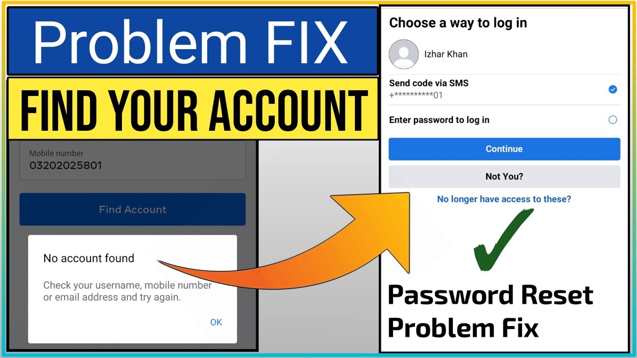 Facebook Password Reset Problem Fix / No Account Match Problem Fix ...