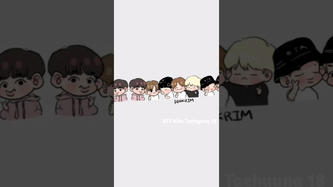 bts ot7 cartoon picture cute 😍 - YouTube