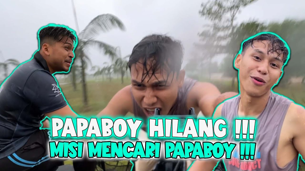 PAPABOY LARI RUMAH DALAM HUJAN !! RISS AKSIDEN !! - YouTube