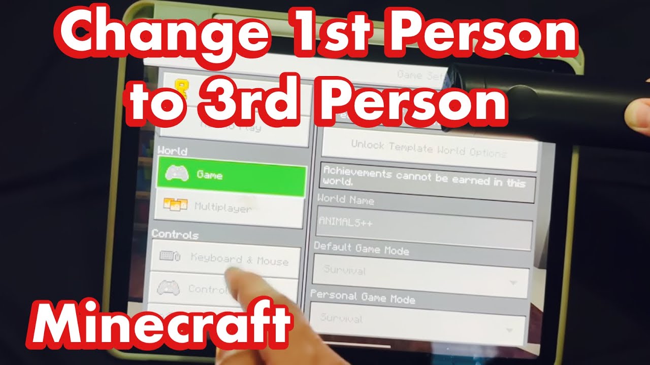 Minecraft: How to Change from First Person to Third Person & Vice Versa on an iPhone or iPad ...