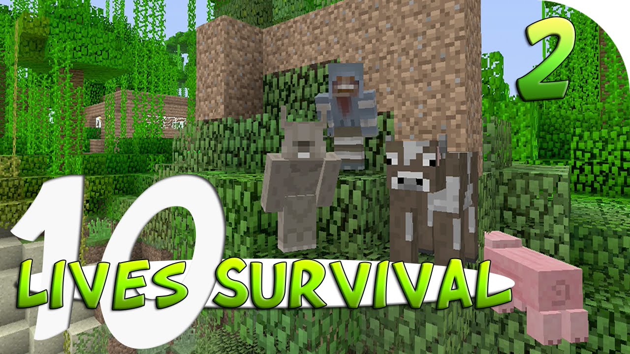 Minecraft Xbox - 10 Lives Survival - Tree Cow [2] - YouTube