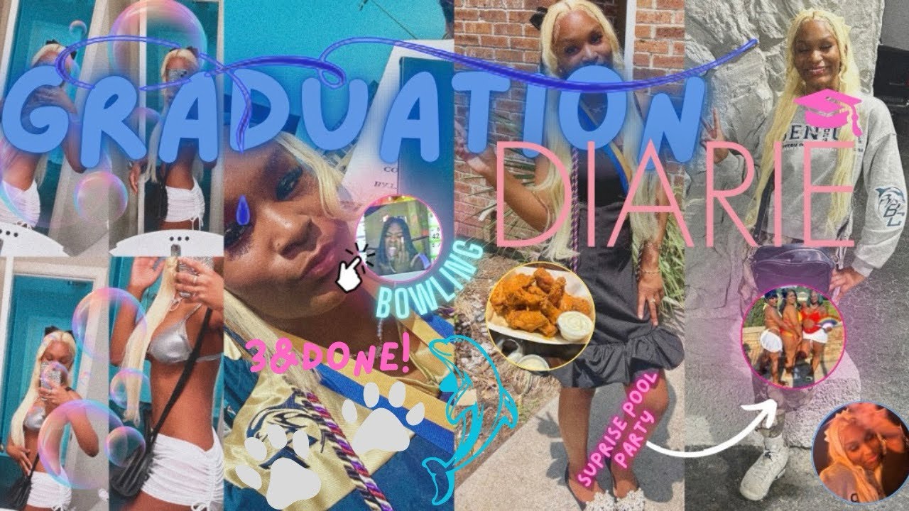 GRADUATION DIARIE: wig install, bowling, pool party + MORE! - YouTube