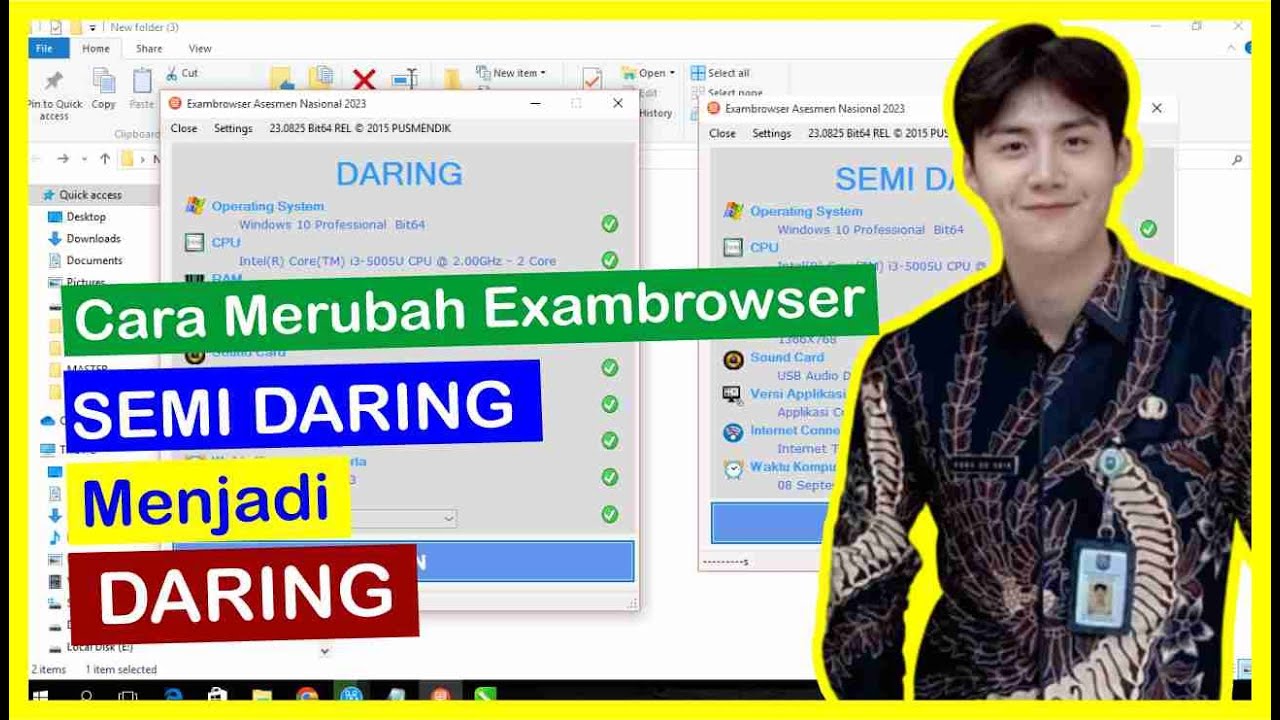 Cara Merubah Exambrowser SEMI DARING Menjadi DARING - YouTube