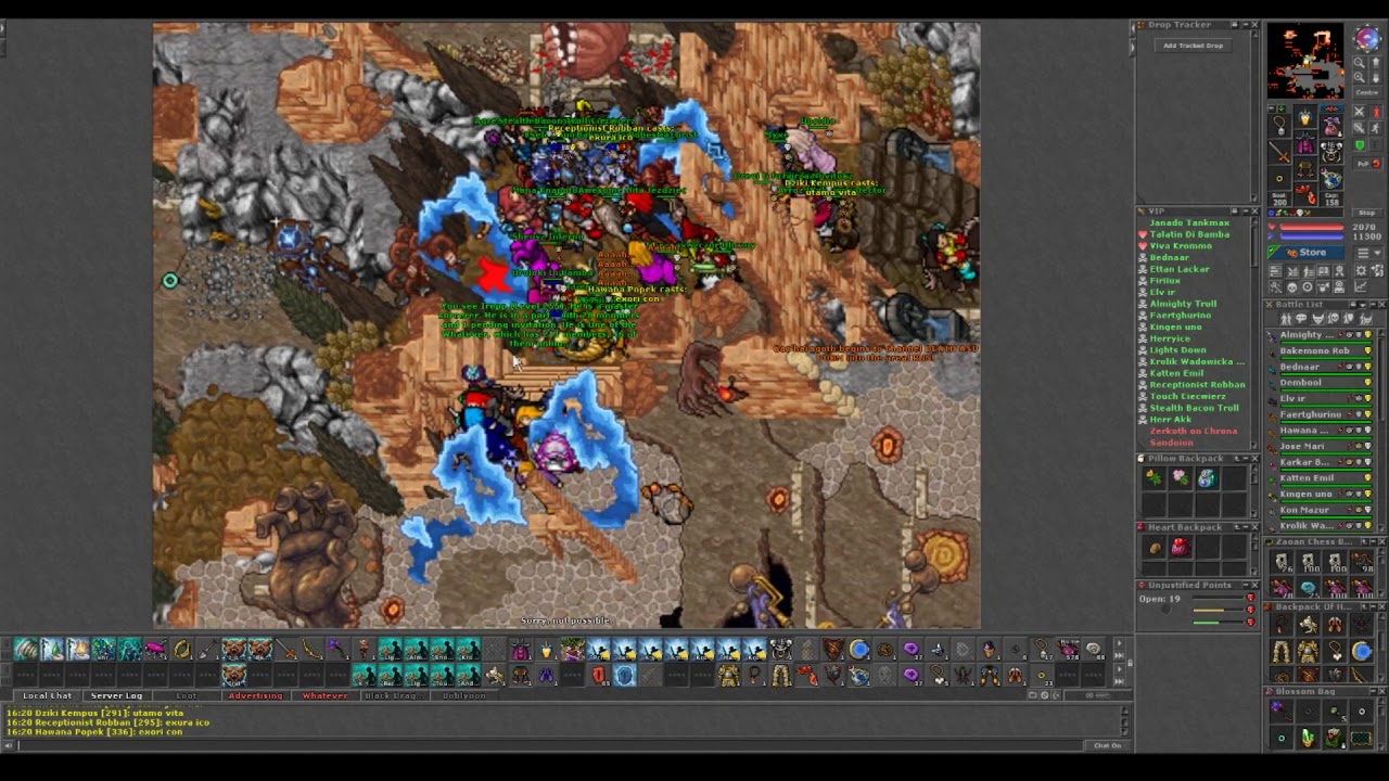 TIBIA EPOCA FIRST MASSACRE AND GAZ'HARAGOTH NEW SERVER - YouTube