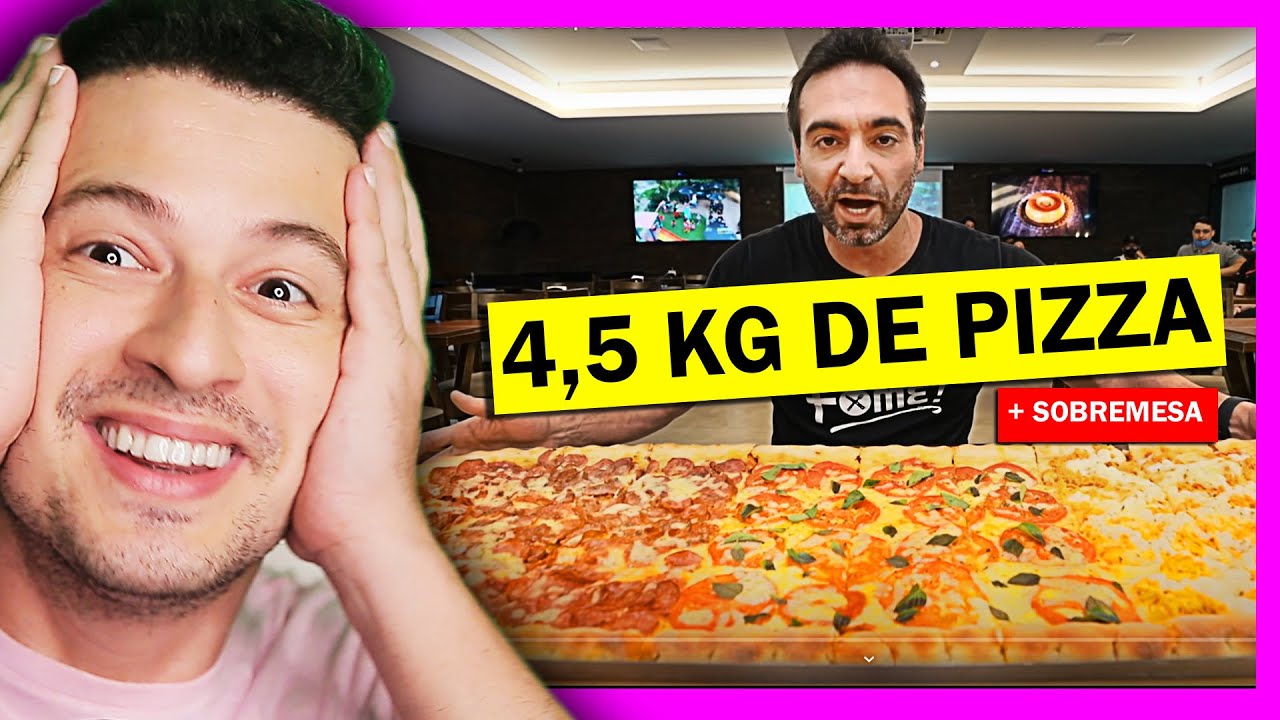 COMEU 4,5 KG DE PIZZA + PUDIM - YouTube