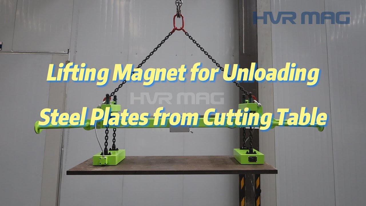 How is the lifting magnet for unloading steel plates from cutting table ...