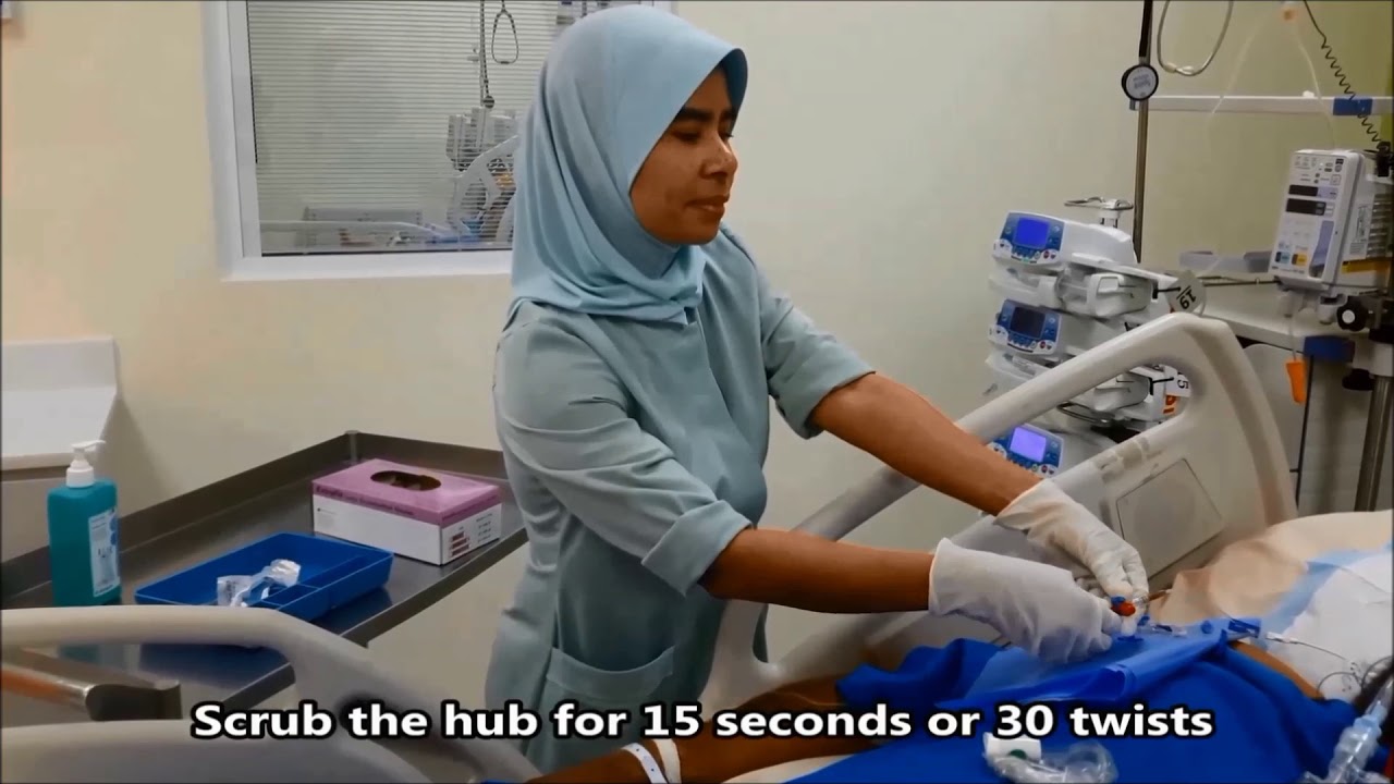 IV administration through cvc version 1 2019 - YouTube