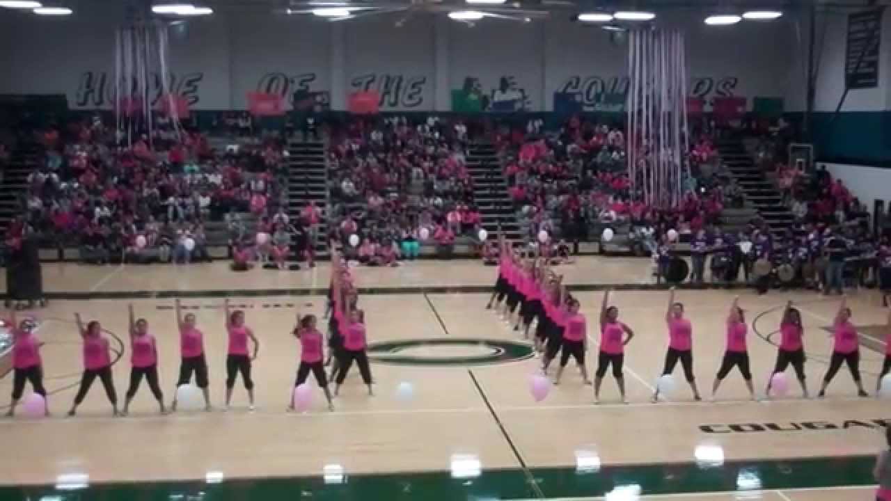 2014 PINK OUT Pep Rally - "Run the World" - YouTube