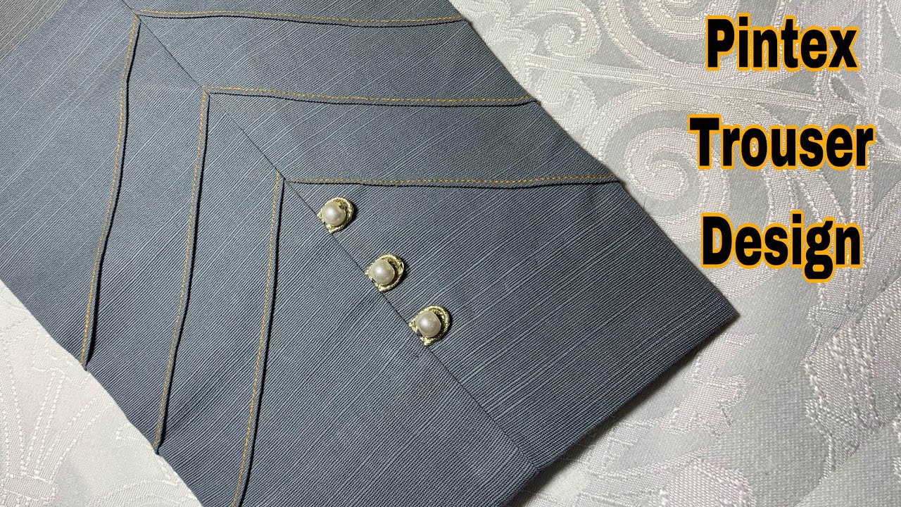 Pintex trouser design | Khadar trouser design | trouser bottom design ...