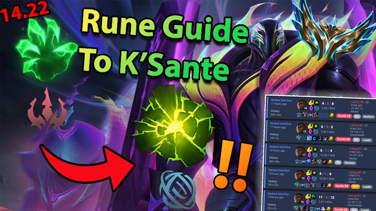 Why Aftershock is K’Santes BEST Rune, 14.22 Challenger K’Sante Rune ...