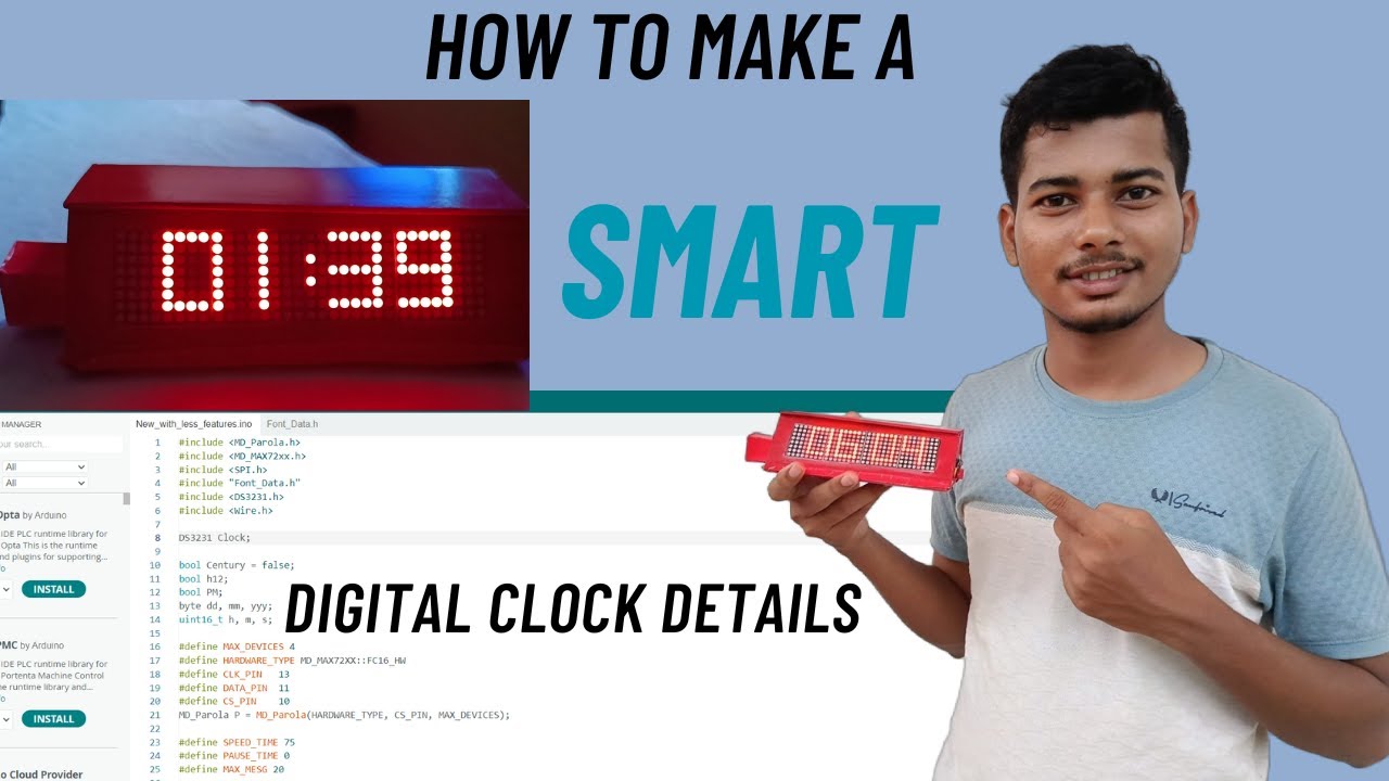 "How to Make a Digital Clock with Arduino & DS3231 RTC Module | Real ...