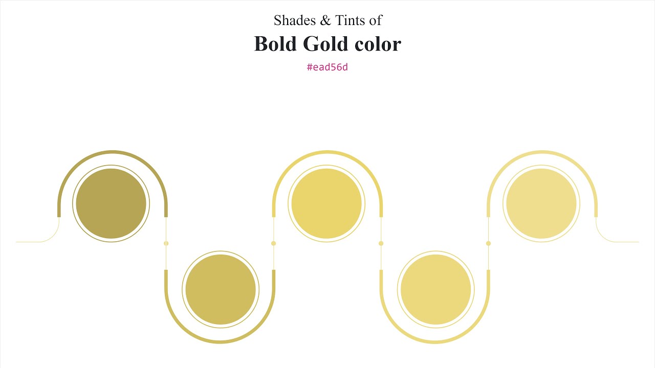 Shades & Tints of Bold Gold color #ead56d A Warm Yellow color #d0bd60 # ...
