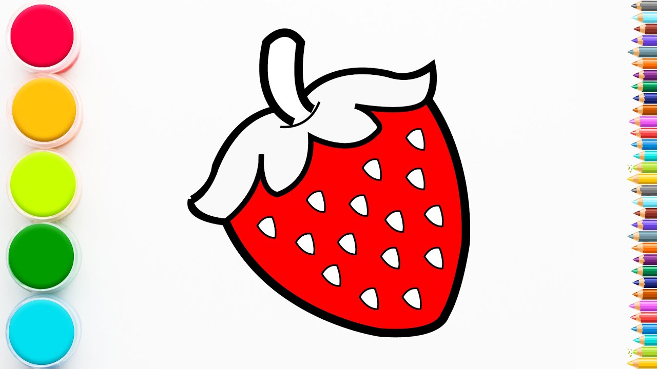 How to Draw a Strawberry | Step by Step - YouTube