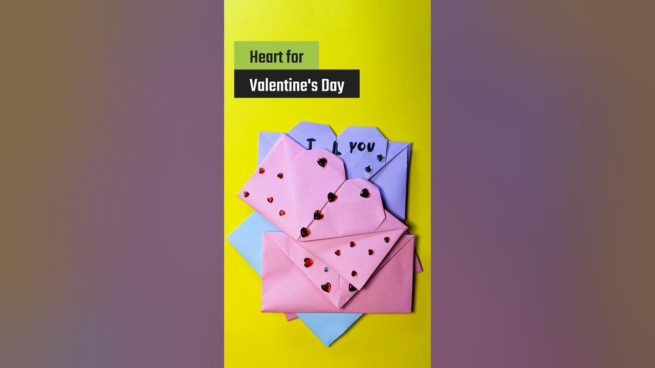 💌 DIY Valentine’s Day Envelope with Heart | Easy Origami Love Letter ...