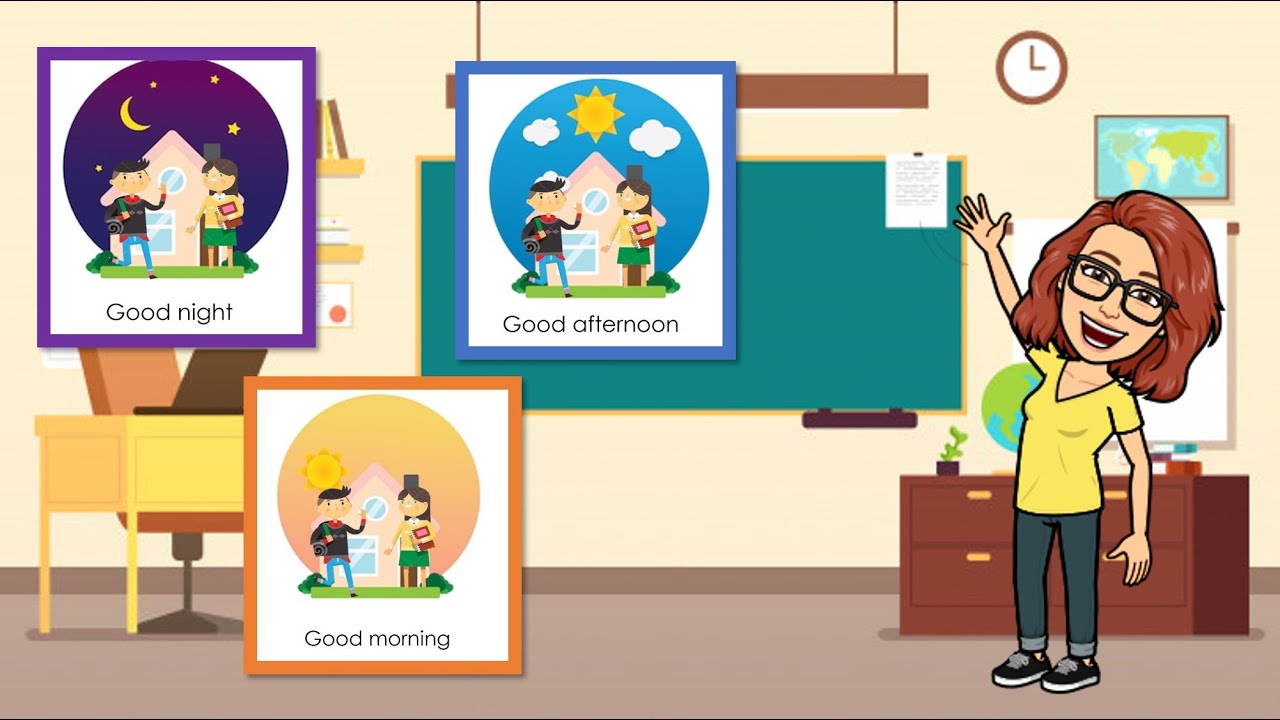 Practicing good morning, good afternoon and good night-Practicando ...