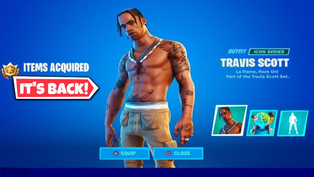 Travis Scott Skin RETURN RELEASE DATE! (Travis Scott Coming Back To ...