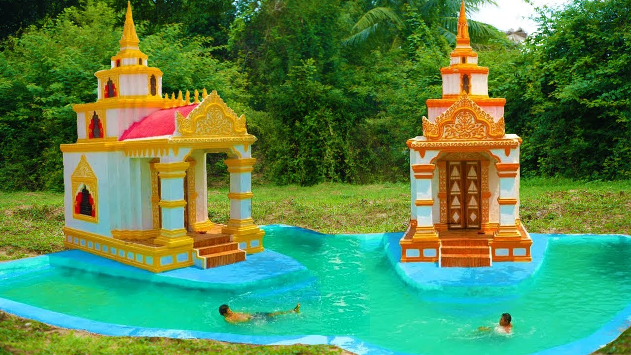 Build A Luxury Mud House With Underground Swimming Pool By Ancient ...