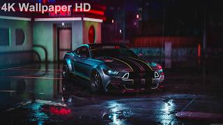 Mustang GT Night Rain 🌧️🏎️🌃 | 4K Ultra HD Live Wallpaper