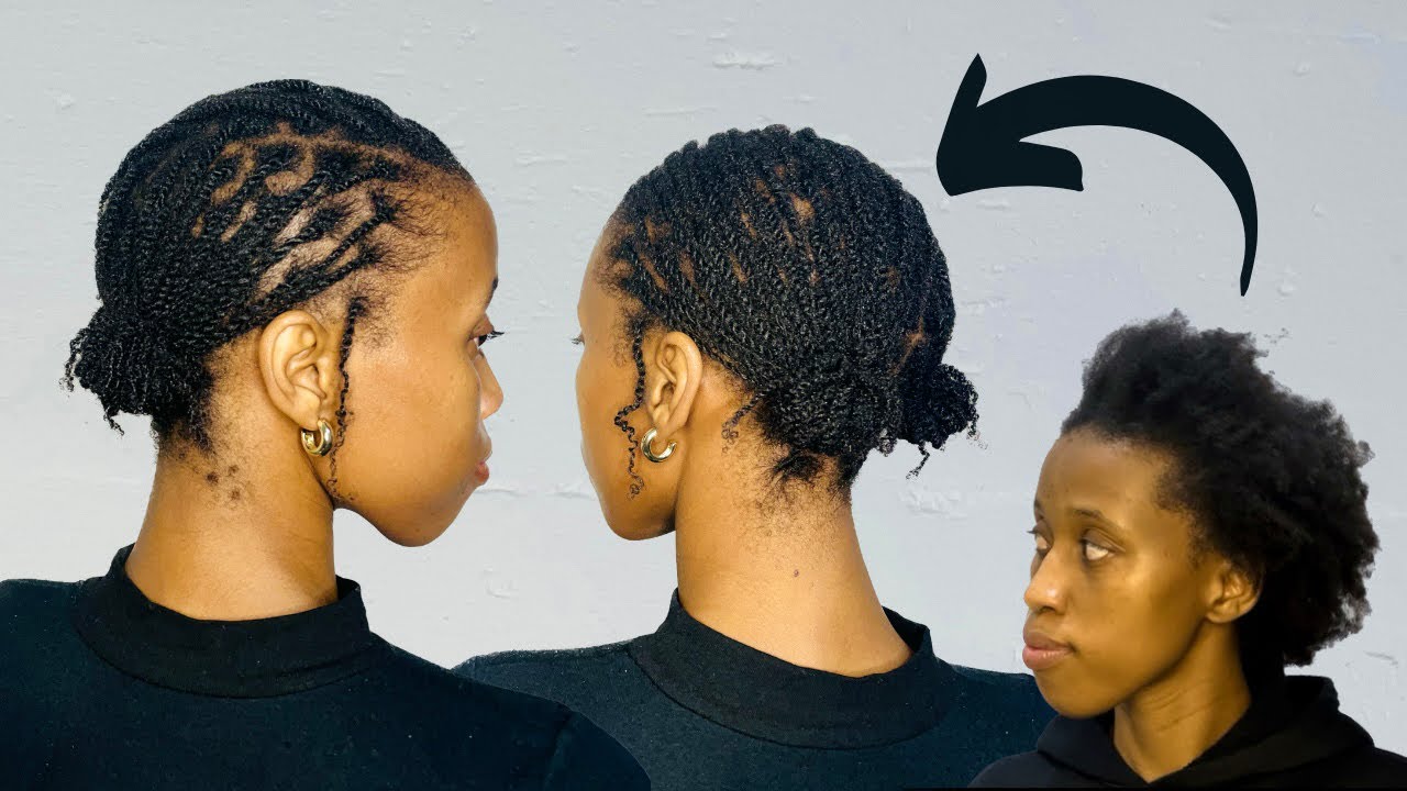 Mini-twists on short type 4 hair🤩|South African YouTuber - YouTube
