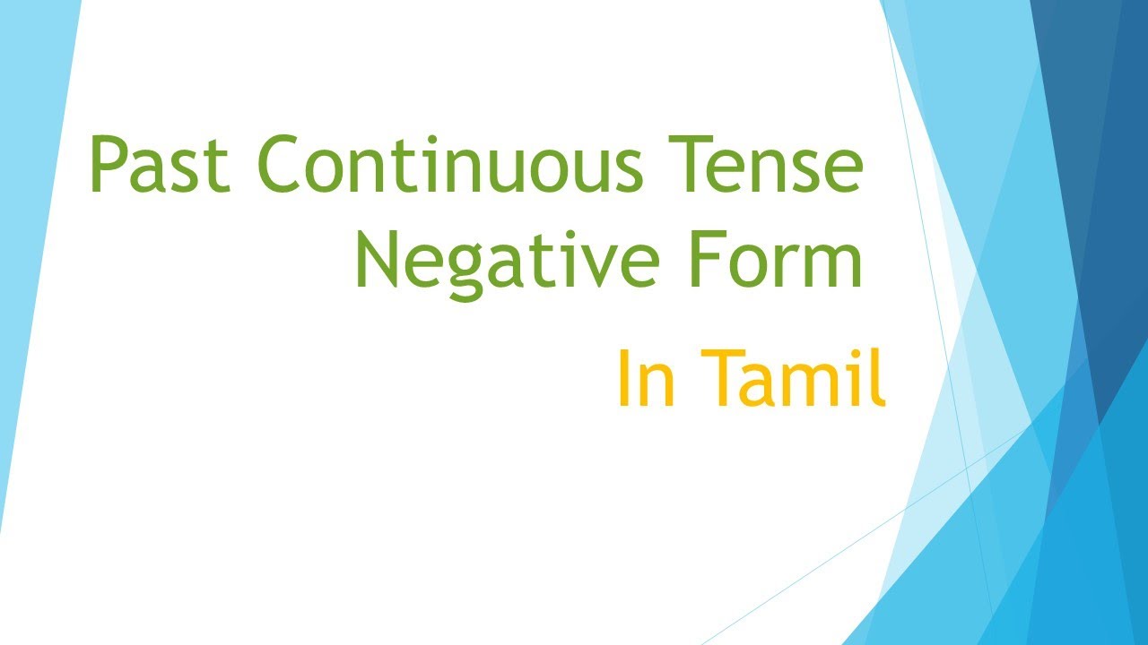 Past Continuous Tenses Negative form - YouTube