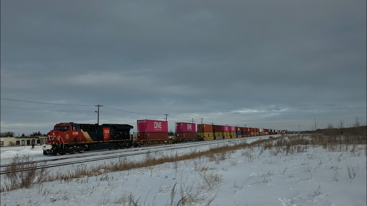 Canadian national 3150 | watrous sub | westbound - YouTube