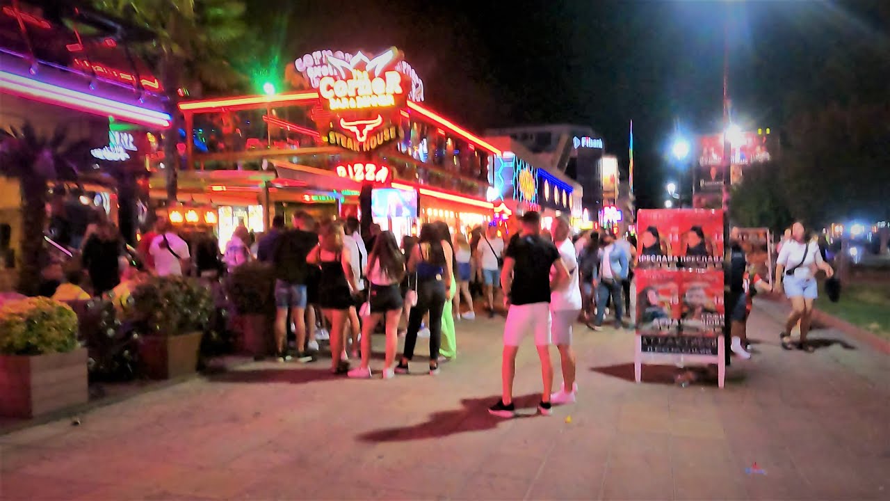 Late night out in Sunny Beach, Bulgaria. Sampling the active night ...