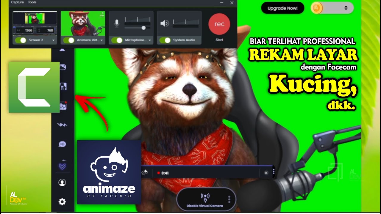 Cara Tambah Virtual Camera Animaze by Facerig kedalam Aplikasi Camtasia ...