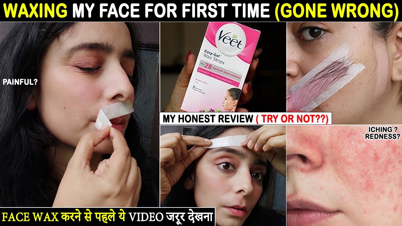 पहली बार VEET WAX STRIPS के साथ FACE WAXING की ये गलती मत करना |How to do face wax at home |Face ...