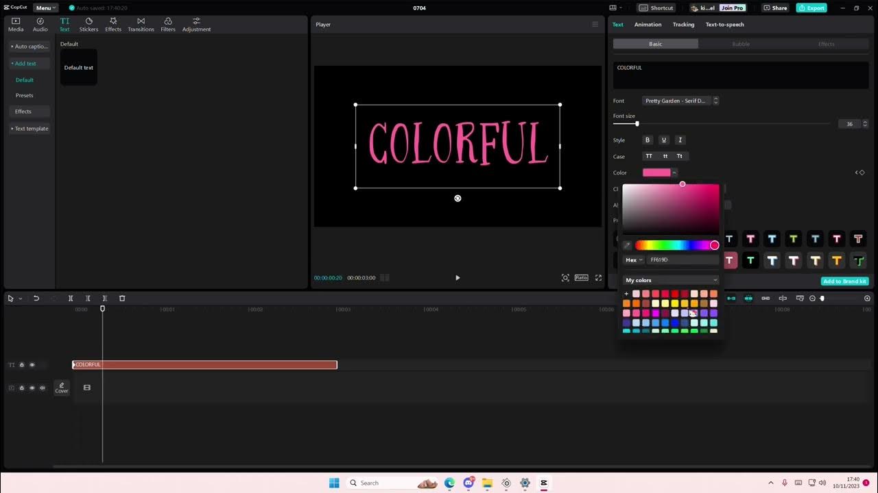 New CapCut PC Update! How You Can Create This Color Changing Text Animation Using Keyframes ...