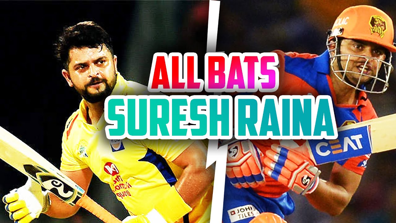 All Bats Used by Suresh Raina | Evolution of Raina's Bat - YouTube