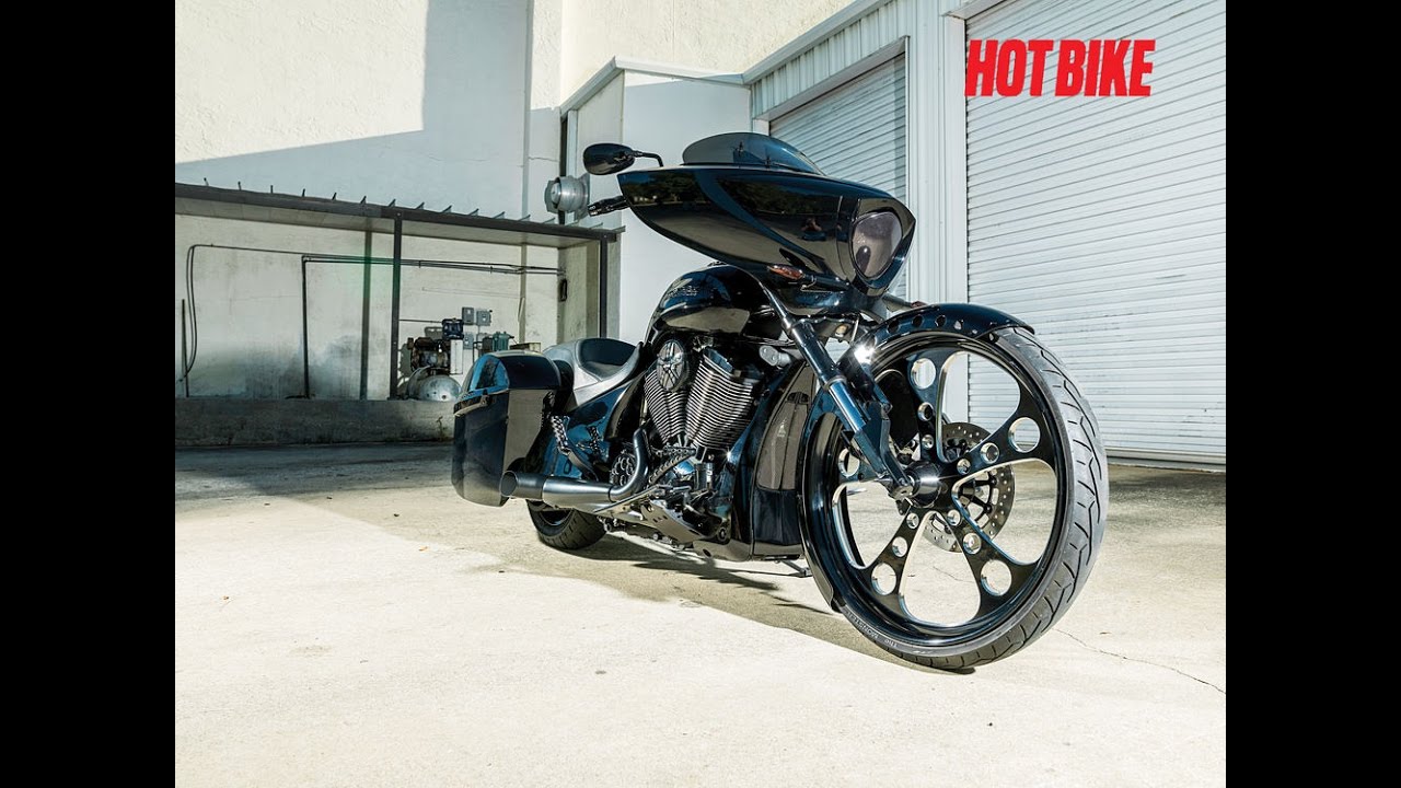 Victory custom touring bagger w twin - YouTube