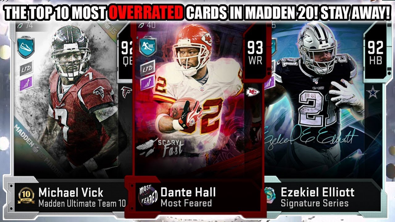 THE TOP 10 MOST OVERRATED CARDS IN MADDEN 20! STAY AWAY! | MADDEN 20 ...
